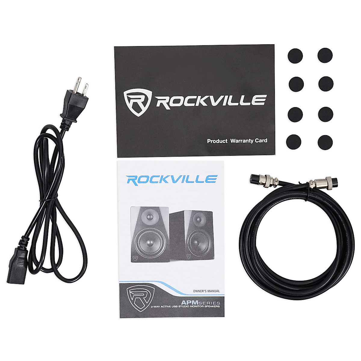 Rockville 5.25" 2-Way 250W Active/Powered USB Studio Monitor Speakers Pair (APM5C)