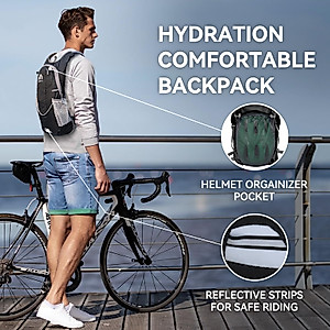 Hydration Pack,Hydration Backpack with 2L Hydration Bladder Lightweight Running Water Backpack for Women Men Kids (Black)
