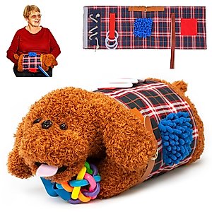 ODOXIA Fidget Muff and Blanket for Elderly | Fidget Blanket for Dementia | Dementia Products for Elderly | Gift and Activities for Seniors with Alzheimer’s or Dementia | Sensory Fidget Toys