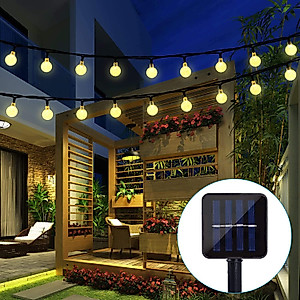 BAOANT Solar String Lights Fairy Lights 20Ft 30 LED Crystal Ball String Lights Starry Lights Globe String Lights for Garden Home Patio Indoor Outdoor(Warm-White)