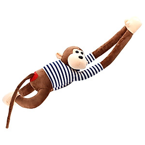 HWD Cute Long-Armed Plush Monkey Doll, 25.6'' Soft Stuffed Animals Toy Gifts for Kids, Toddler, Birthday (Brown)