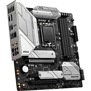 MSI MAG B660M Mortar WiFi DDR4 Gaming Motherboard (mATX, 12th Gen Intel Core, LGA 1700 Socket, DDR4, PCIe 4, 2.5G LAN, M.2 Slots, Wi-Fi 6)
