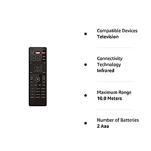 Vizio Xrt122 LED HDTV Remote Control for E Series E70-c3 E65-c3 E65x-c2 E60-c3 E55-c1 E55-c2 E50-c1 E48-c2 E43-c2 E40-c2 E40x-c2 E32h-c1 E32-c1 E28h-c1 E24-c1 E70c3 E65c3 E65xc2