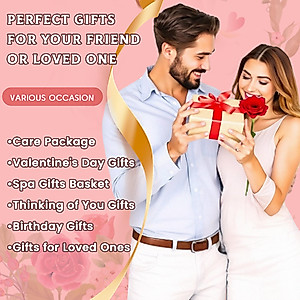 Mzoyell Get Well Soon Gift Baskets for Women, Get Well Gifts for Women After Surgery Care Package 9pc, Self Care Gift Set, Thinking of You Feel Better Gift Box for Sick Friend(Pink)