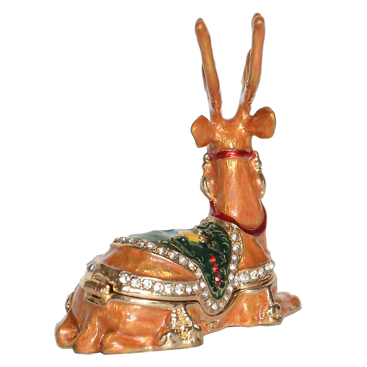 Jiaheyou Reindeer Trinket Jewelry Box Bejeweled Christmas Decoration Gifts Holiday Ornaments