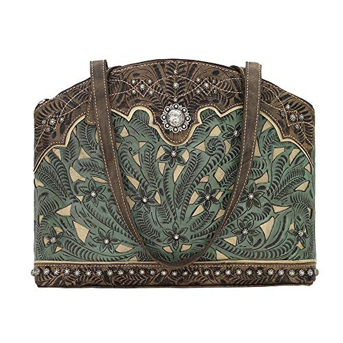 American West Women's Annie's Conceal Carry Half Moon Purse Turquoise One Size