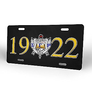 Sigma Gamma Rho License Plate 6" X 12", Automotive Aluminum Front and Rear Labels, Gift for Car Lovers