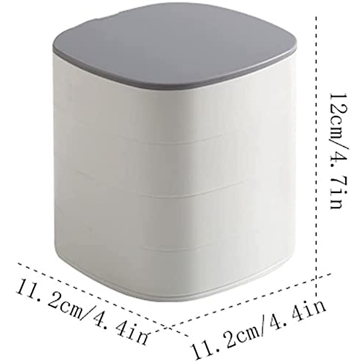 Yalych Jewelry Box Jewelry Boxes Jewelry Box Small Jewelry Box,4-Layer Rotatable Jewelry Storage Box,Portable Jewelry Box with Mirror,Suitable for Ladies and Girls Jewellery case Jewelry Organizer