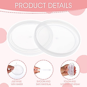 10 Pcs Yogurt Jar Lids for Oui Yogurt, Clear Plastic Yogurt Container Lids Food Storage Replacement Lids Covers Compatible with Oui Yogurt Jars (2.64 Inch)