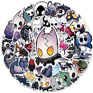 Hollow Knight Game Stickers| 50 Pcs | Larger Vinyl Waterproof Stickers for Laptop,Bumper,Water Bottles,Computer,Phone,Hard hat,Car Stickers and Decals, Game Stickers for Kid Teen Adult (HK)