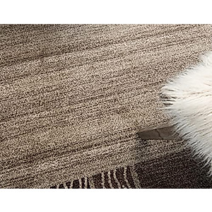 Rugs.com Angelica Collection Rug – 3' x 5' Dark Beige Medium Rug Perfect for Entryways, Kitchens, Breakfast Nooks, Accent Pieces