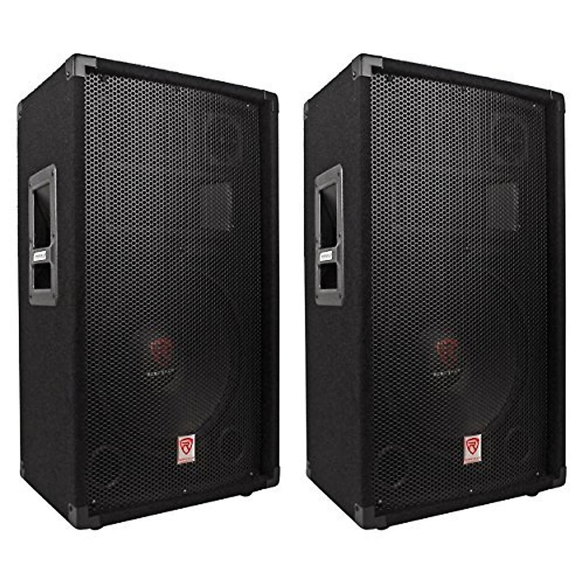 Rockville (2) RSG12.4 12 3-Way 1000 Watt 4-Ohm Passive DJ/Pro Audio PA Speakers