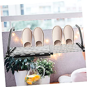 Alipis Balcony Drying Rack Foldable Hangers Folding Hanging Rack Clothing Racks for Home Towel Drying Rack Clothes Rack Drying Laundry Drying Rack Socks Hanger Laundry Hanging Shelf Small