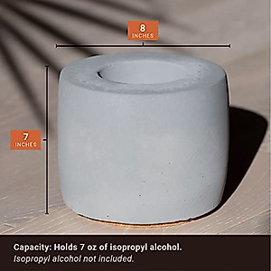 Radiate - Indoor Campfire - 90 Minutes of Burn Time - 5 x 4” Reusable Smooth Fire Pit for Rainy Days - Tabletop Decor - Clean Burning (Gray)