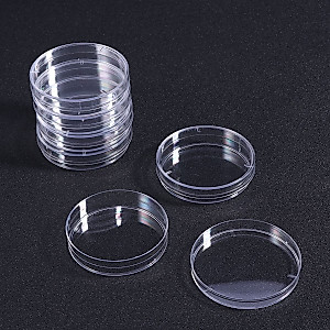 20 PCS 60mm Plastic Petri Dishes Culture Dishes with Lids