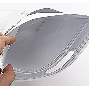 NAMUMARU Insulated Easy Zip Lock with Handle Resealable Aluminum Sandwich Lunch Bag 5 Piece Medium Reusable Thermal Snack Bento Camping Picnic Grocery Hot & Cold Pouch