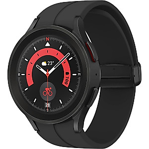 Samsung Galaxy Watch 5 Pro (45mm,WiFi + 4G LTE) 1.4'' Super AMOLED Smartwatch GPS Bluetooth with Sleep Coaching,Bioactive Sensor -Black Titanium (Renewed)