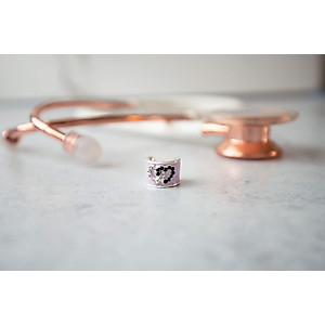 Charmed Stethoscope Charm, Interlocking Hearts