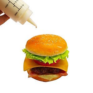 HuoHuo Squeeze Bottle 3Pcs 8 Oz Premium Food Grade Plastic Bottles w/Yorker Tips (3Pcs) Plastic Squeeze Bottles For Sauces Empty Refillable Bottles for Arts, Crafts & Kitchen