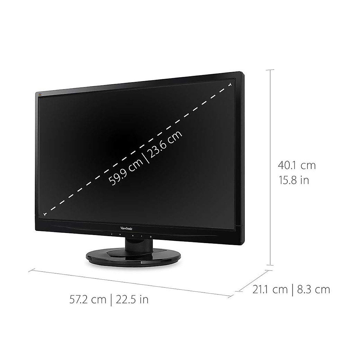 ViewSonic VA2446M-LED 24 Inch Full HD 1080p LED Monitor with DVI and VGA Inputs