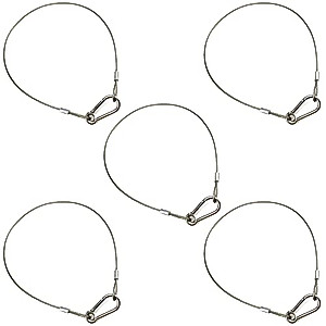 Lsqurel 5 Pack Stage Light Safety Cable Stainless Steel Security Wire for Lighting, Luggage, Garage Goor, Camera