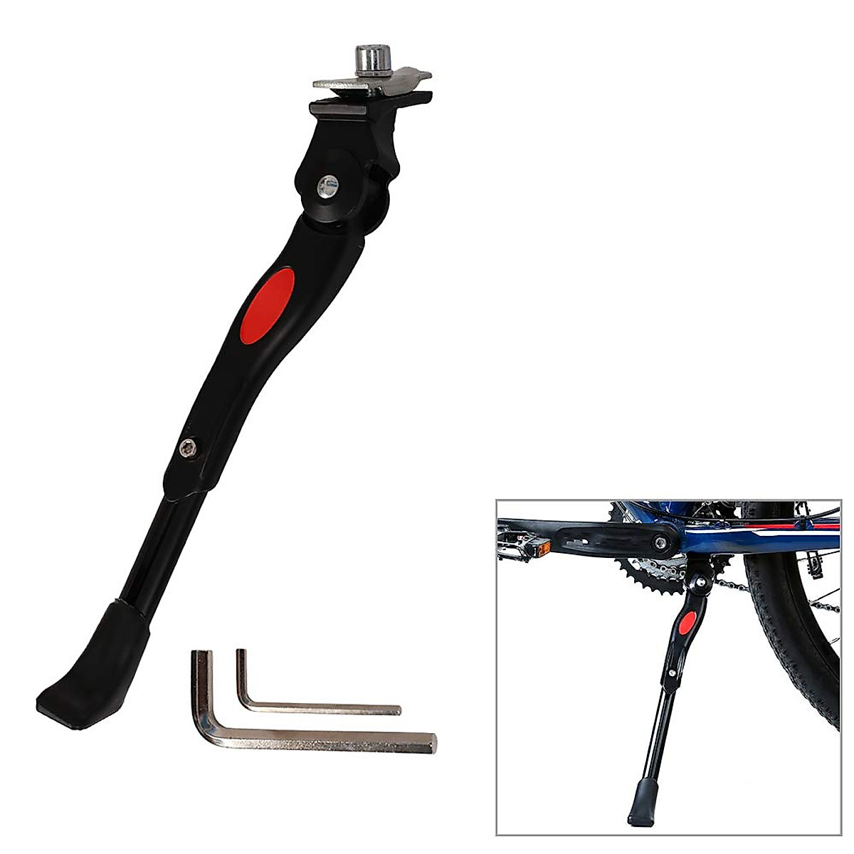 Yeipower Bike Bicycle Kickstand Adjustable-Center - Adjustable 16 18 20 22 24 26 Inch for Kids Adult Trek Mountain Bike Road Bicycle