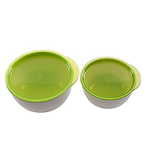 OXO Tot Small & Large Bowl Set with Snap On Lids - Green