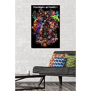 Trends International Five Nights at Freddy's: Special Delivery-Collage Wall Poster, 22.375" x 34", Unframed Version, Bathroom