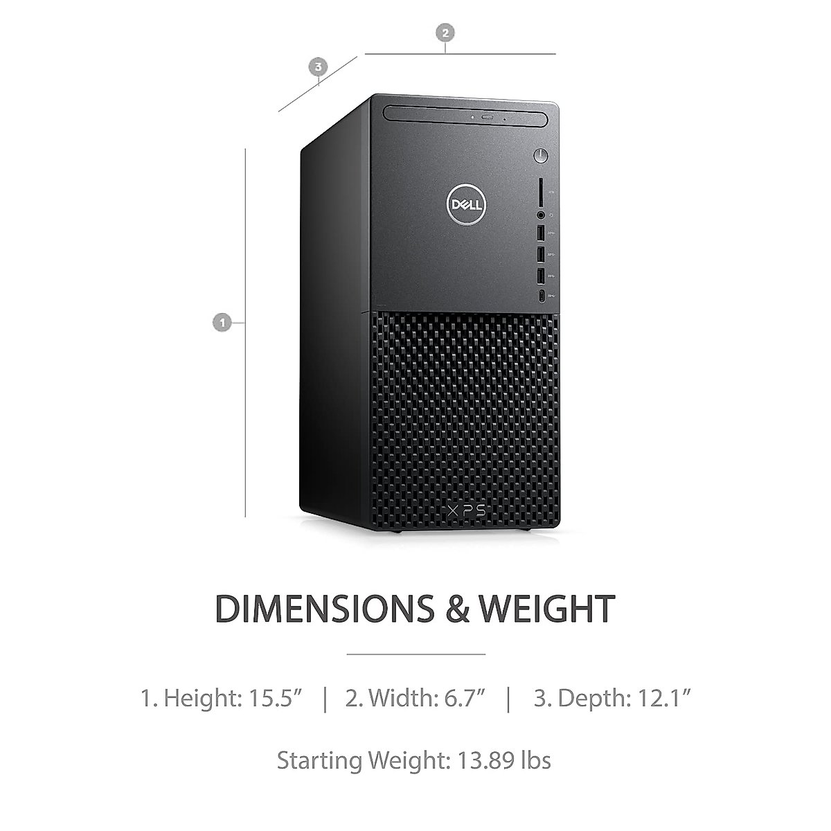 Dell Newest XPS 8940 Business Desktop, Intel Core i7-11700, 64GB DDR4 RAM, 1TB SSD, Wired Keyboard and Mouse Combo, DP, HDMI, DVD-RW, Killer Wi-Fi 6, Bluetooth, Windows 11 Pro, Black
