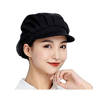 Jaspfct 4pcs Chef Hat Food Service Hairnets Kitchen Cooking Cap for Women HT001B4