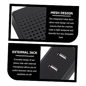 KOMBIUDA 2 Pcs Mini Stereo USB Microphone Mini Audio Conference Microphone Speaker with 3 USB Interface Computer Speakers for Desktop Computer Microphone Laptop Office Household Abs