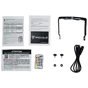 (2) Rockville Battery PAR 6RF Rechargeable Wireless DMX Lights+RF Remotes+Bag