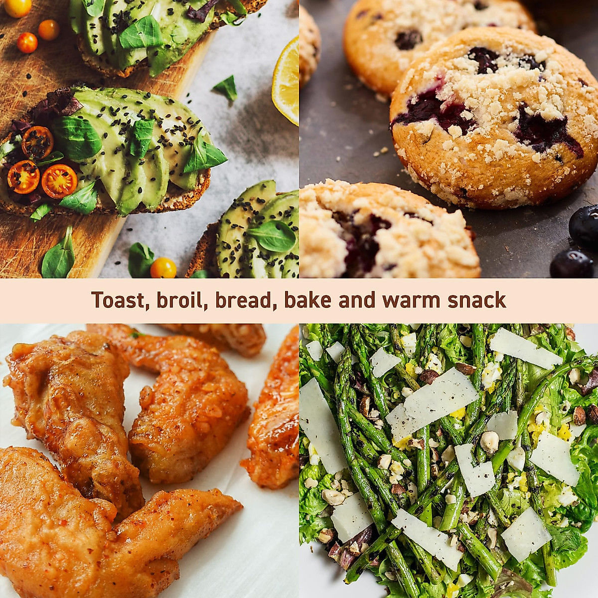 Elite Gourmet ETO236 Personal 2 Slice Countertop Toaster Oven with 15 Minute Timer Includes Pan and Wire Rack, Bake, Broil, Toast, Black