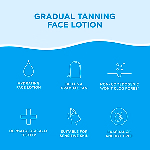 Bondi Sands Gradual Tanning Face Lotion | Enriched with Shea Butter, Develops to a Gradual Tan for Nourished, Glowing Skin | 150 mL, 5.07 Fl. Oz.