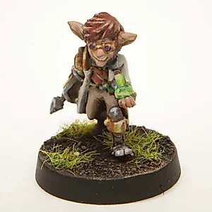 Stonehaven Gnome Mad Scientist Miniature Figure (for 28mm Scale Table Top War Games) - Made in USA
