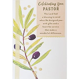 Celebrating You Pastor Ministry Clergy Appreciation Happy Birthday Greeting Card - The Lord Had A Blessing In Mind When He Designed You