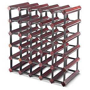 Final Touch 30-Bottle Assembled Wine Rack (30, Cherry) (FTR0303)