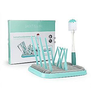 ComfZtar Baby Bottle Drying Rack Dryer Space Saving Travel Holder for Pump Cup Plastic Accessories