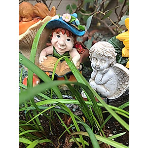 MUAMAX Decorative Angel Garden Stakes Miniature Angel Fairy Garden Angel Small Memorial Statue