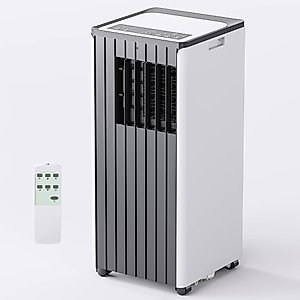 FIOGOHUMI 12000BTU Portable Air Conditioner - Portable AC Unit with Built-in Dehumidifier Fan Mode for Room up to 350 sq.ft. A030BDJ (no battery)