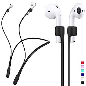 GOGOSODU Compatible Airpods Strap, Silicone Anti-Lost Wire Cable Connector Sports Neckband Compatible for Airpods Pro 2nd/ Airpods Pro 1st/ Airpods 3, 2, 1, Black