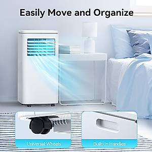 Air Choice Portable Air Conditioner, 10000 BTU Air Conditioner Portable for Room Up to 450 Sq.Ft, 24H Timer, 3 in 1 Quiet AC Unit as Cooler Dehumidifier Fan, Remote Control Window Mount Kit Included