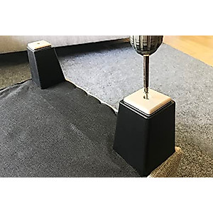 Shepherd Hardware 9244 2-1/8-Inch Square, Adhesive Slide Glide Furniture Sliders, 4-Pack , Beige