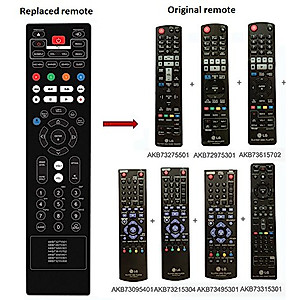 Smartby New BLU-RAY Player Remote Control AKB73275501 AKB72975301 AKB73615702 AKB73095401 AKB73215304 AKB73495301 AKB73315301 for LG LHB336 HB906PAWPD HB906SBPD HB906SCPR LHB336, LHB536, LHB976