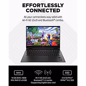 HP OMEN Laptop 16, NVIDIA GeForce RTX 3070, 12th Gen Intel Core i7-12700H, 16 GB RAM, 512 GB SSD, Quad HD IPS Display, Windows 11 Home, RGB Backlit Keyboard, Enhanced Thermals (16-b1020nr, 2022)