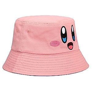 Bioworld Kirby Main Character Face Bucket Hat Pink