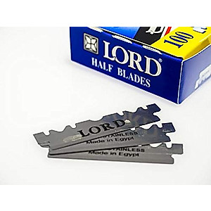 LORD Salon Super Stainless 1/2 Blade Razors, Pack of 1000 Blades
