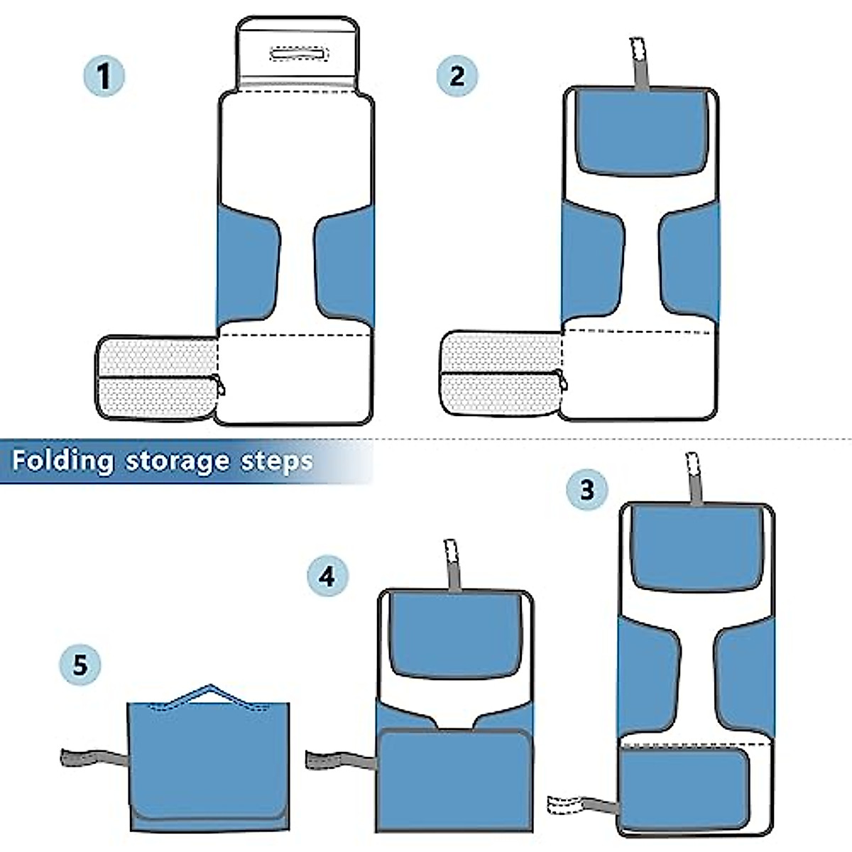 Bulletgxll Pink Panda Portable Diaper Changing Pad Waterproof Changing Pad with Baby Tissue Pocket and Magic Stick for Newborn Baby.