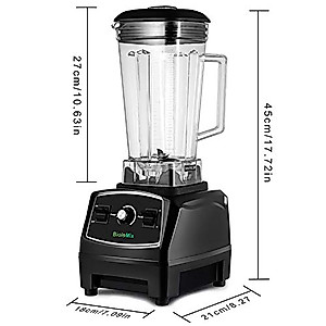 Countertop Blender Professional Commercial Mixer Blender 70oz with 2200 Watt Base，Total Crushing Technology for Smoothies, Ice and Frozen Fruit (Black)