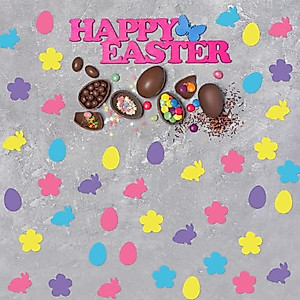 200Pcs Easter Egg Confetti Colorful Easter Bunny Confetti for Easter Baby Shower Birthday Party Decoration Suppily Easter Table Decorations
